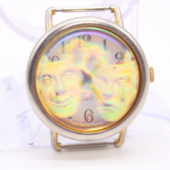 3D Arts | Accessories | Vintage 3d Arts Watch Face Silver Tone Steel ...